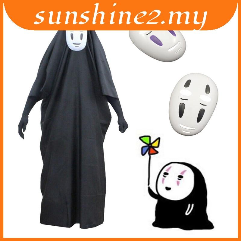 【Ready stock!!!】Spirited Away No Face Man Cosplay Costume Clothes Long ...