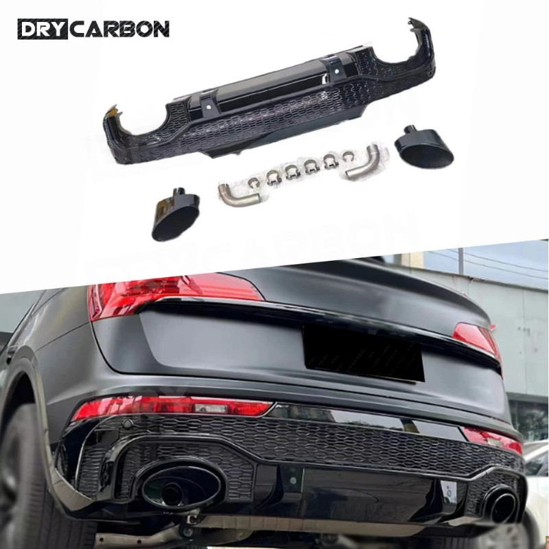 Rear Diffuser Lip Bumper Spoiler Exhaust Pipe Tail Tips Car Body Kits ...
