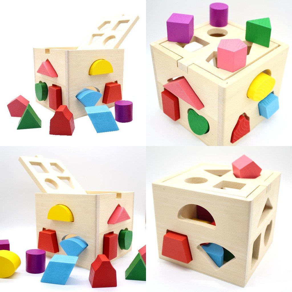 Educational Wooden Shape Matching Toy For Kids With Diy Features And ...