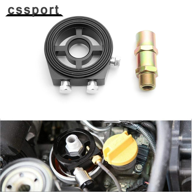 Universal Automotive Car Aluminum Oil Filter Sandwich Plate Adapter Oil ...