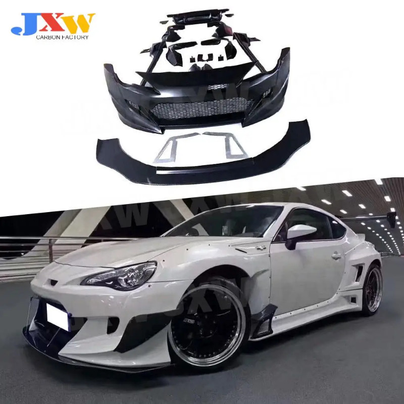FRP Black Front Lip Spoiler Side Skirts Rear Diffuser Rear Spoiler ...