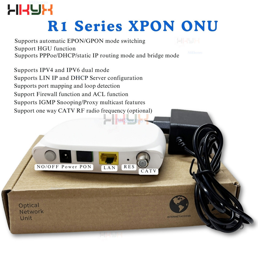 Gpon Epon and CATV Receiver + ONU All-in-one Optical Rf Fibre To Network Port CATV+IPTV ...