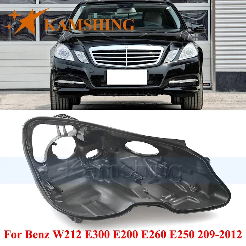 CAPQX Front Headlight Base Cover For Benz W212 E300 E200 E260 E250 2009-2012 Head Light Back Lid ...