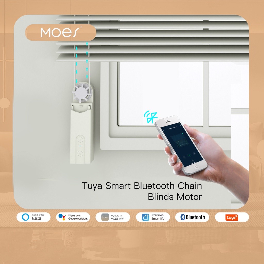 in stock MOES Tuya Smart Bluetooth Electric Roller Blind/Blinds Drive Motor Control Smart Life ...