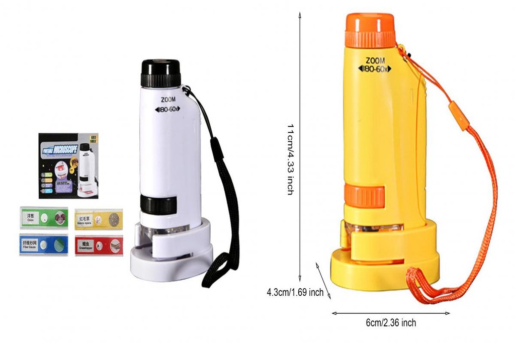 Portable Kids Microscope Children Handheld Scope Portable Led Light ...
