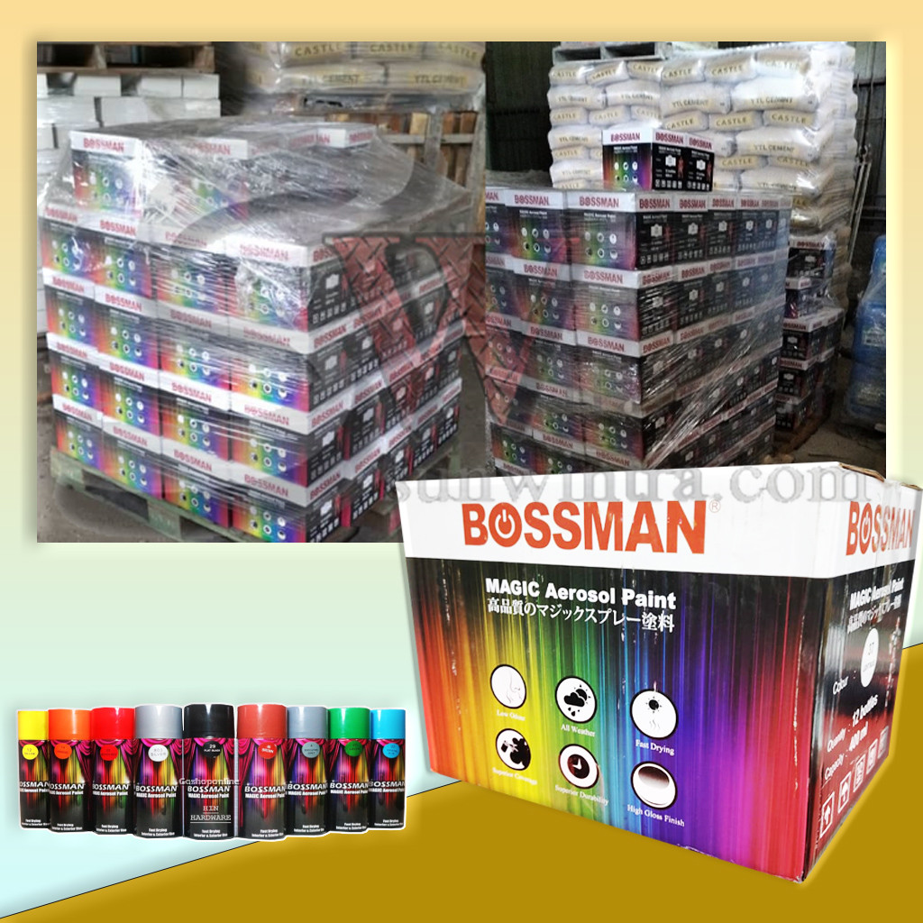 1 CTN / 12 PCS BOSSMAN 400ML MAGIC AEROSOL SPRAY PAINT #STANDARD ...