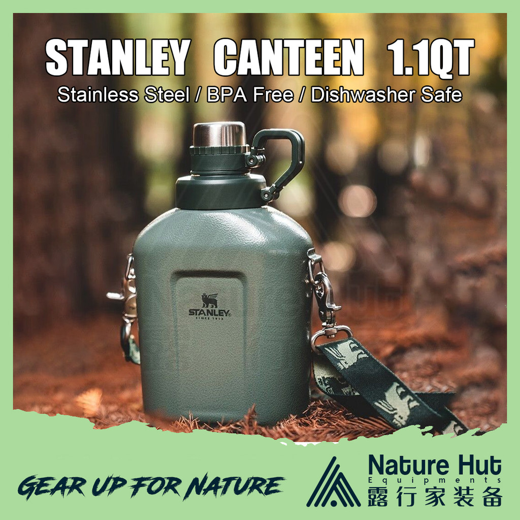 Stanley Canteen 1.1QT Classic Stainless Steel Removable Carry Strap ...