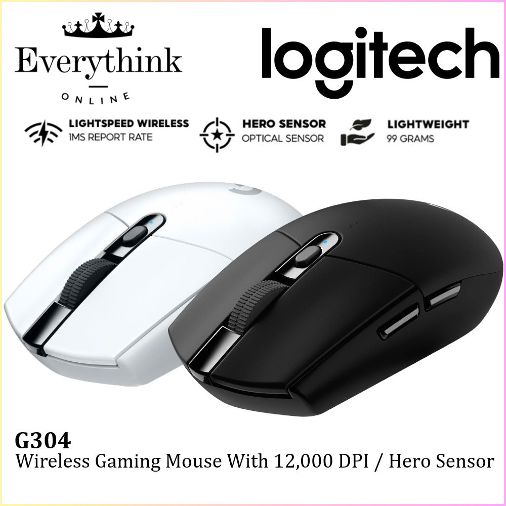 LOGITECH G304 WIRELESS GAMING MOUSE WITH HERO SENSOR / 12000 DPI ...