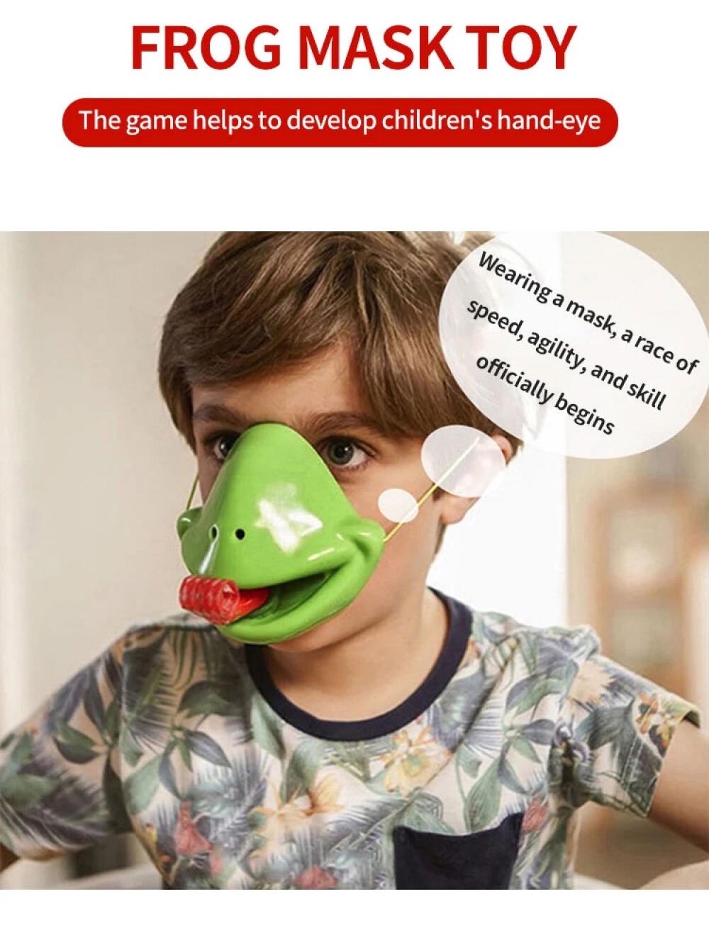 Lizard Mask Frog playing card toys Fighting frogs The frog sticks out ...