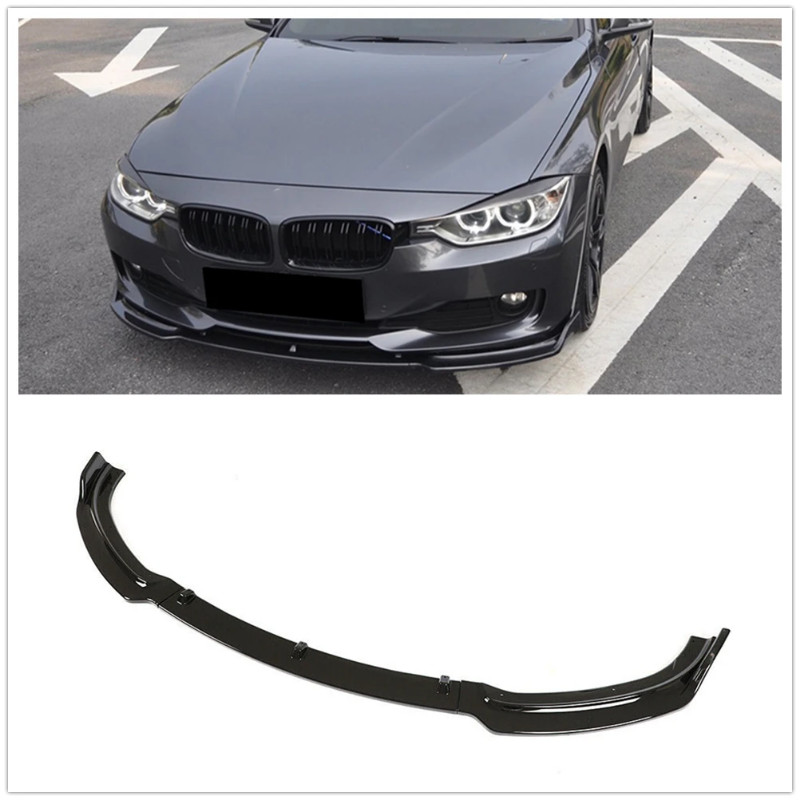 For BMW 3 Series F30 F31 F35 320li Base Sedan 2013-2018 Front Bumper Spoiler Lip Fashion Gloss ...