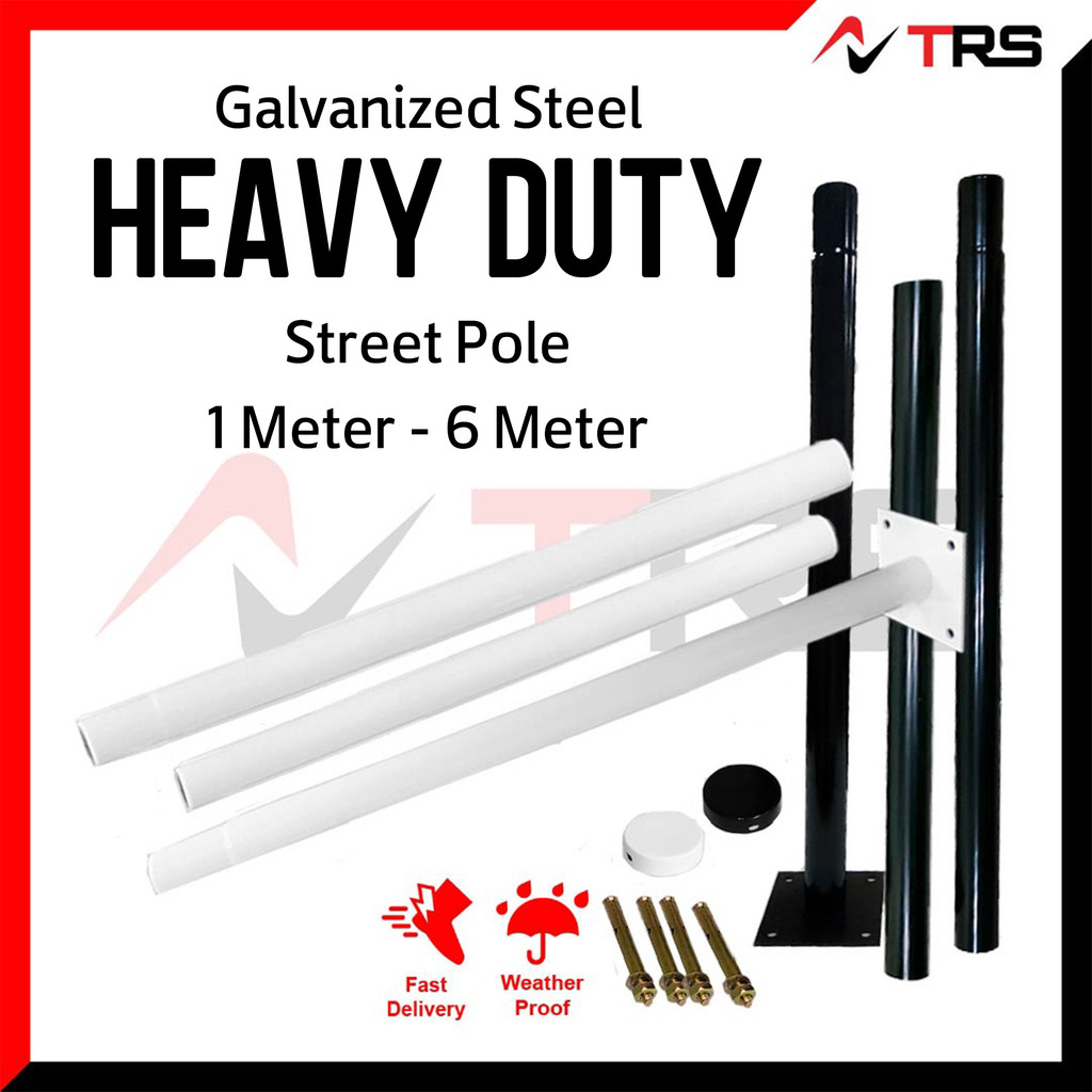 Pole, Tiang Street Light Solar Pole 1-6M Parking Pole CCTV Camera Pole ...