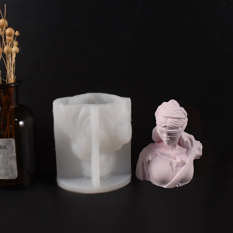 CHK Greek and Roman Statue of Justice Lady Silicone Mold DIY Crystal ...