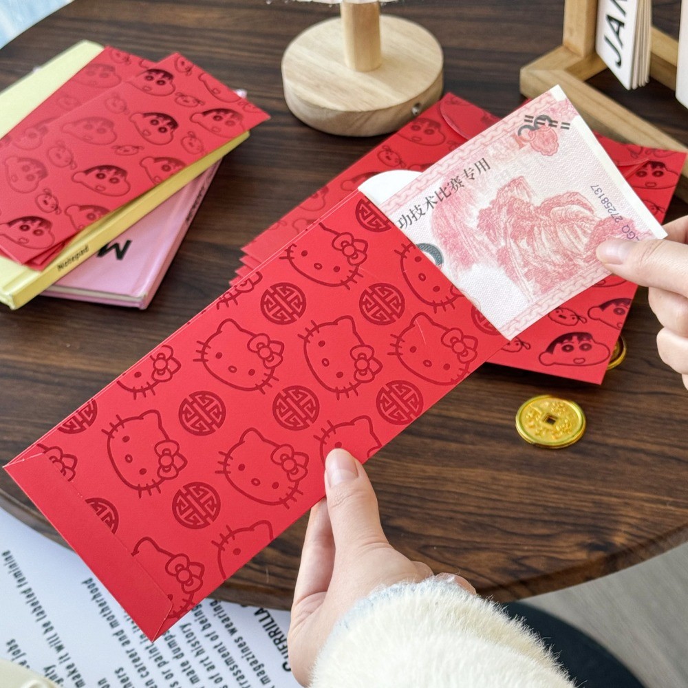 5Pcs/Set Cartoon Sanrio Hello Kitty Pattern Lucky Money Pockets Chinese ...