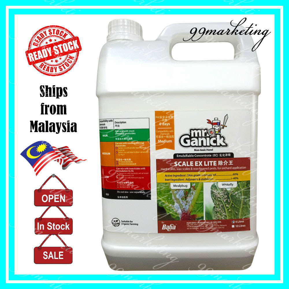 Baba Mr Ganick Scale Ex Lite 4L Organic Insecticide Racun Serangga ...
