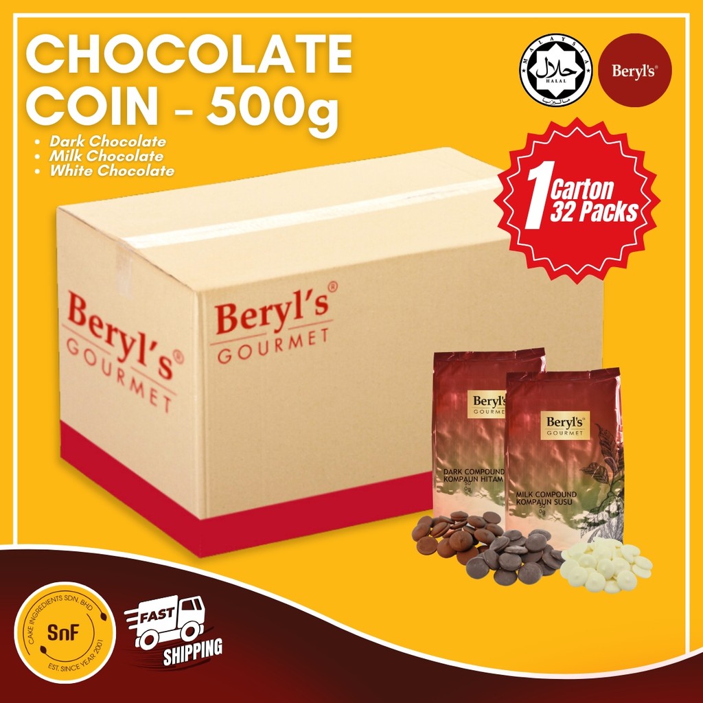 1 CARTON Beryls Chocolate Coklat Beryls Dark Chocolate Berlys Chocolate ...