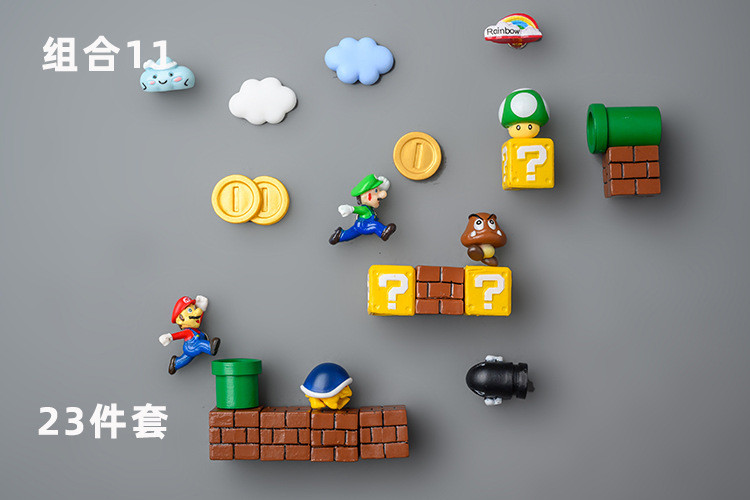 Creative Cute Super Mario Mario Three-Dimensional Strong Magnetic ...