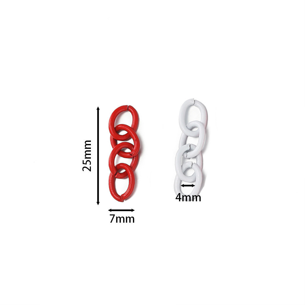 St. kunkka20pieces of painted steel four-link chain jewelry accessories ...