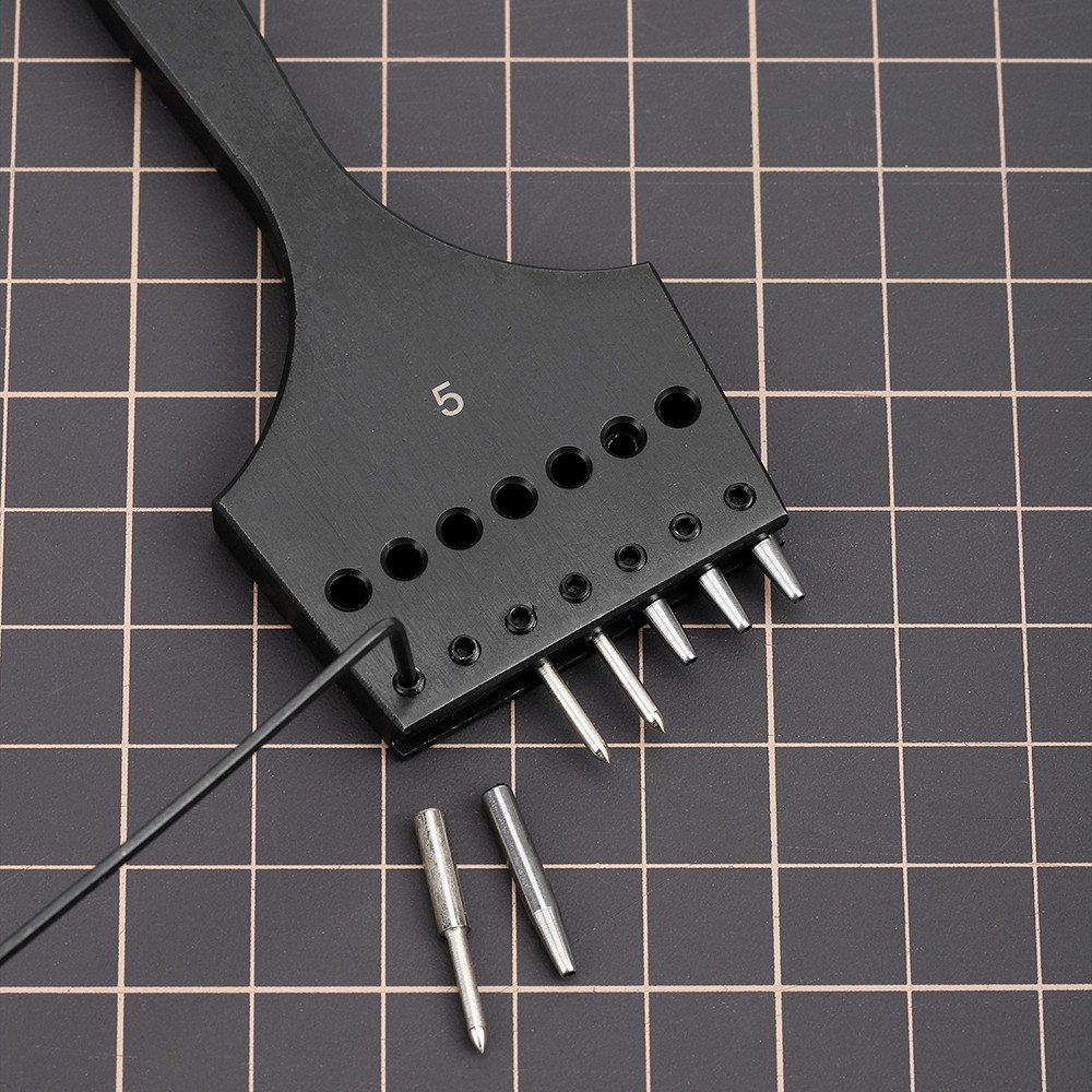 WUTA 3rd Gen Leather Punch Head Replaceable Pricking Iron Multifunctional Diamond/Olive/Round ...