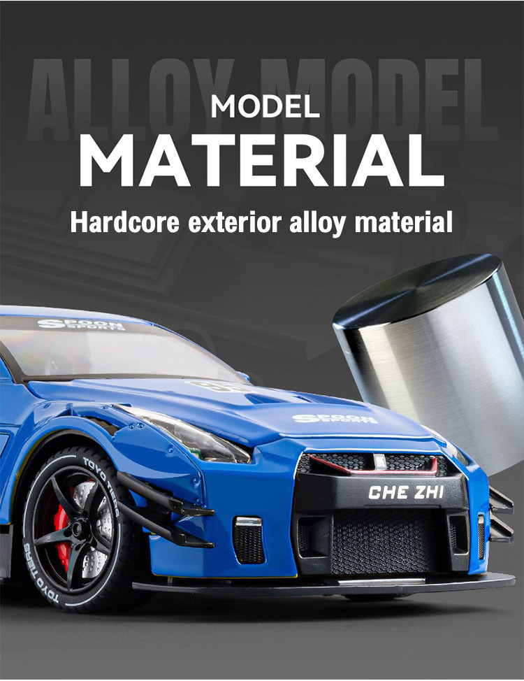 KLT 1:24 Nissan GT-R R35 Spray Version Diecast Model Car Alloy Cars ...