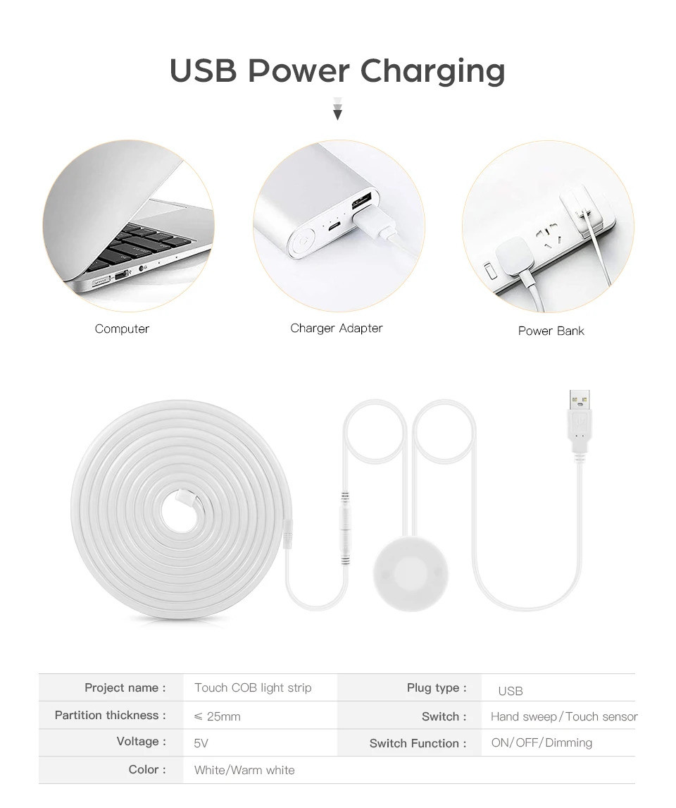 5V Neon Flexible Led Tape USB LED Strip Light Backlight Home Decor neon ...