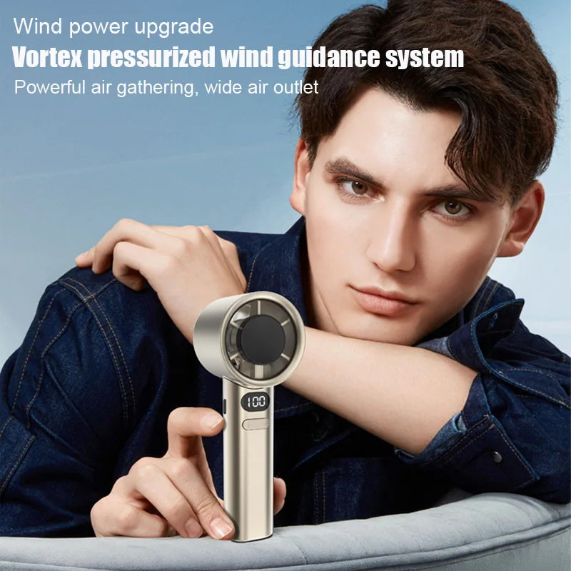 M11 Portable Handheld Fan 120 Wind Speeds Mini Bladeless Hand Fan USB ...