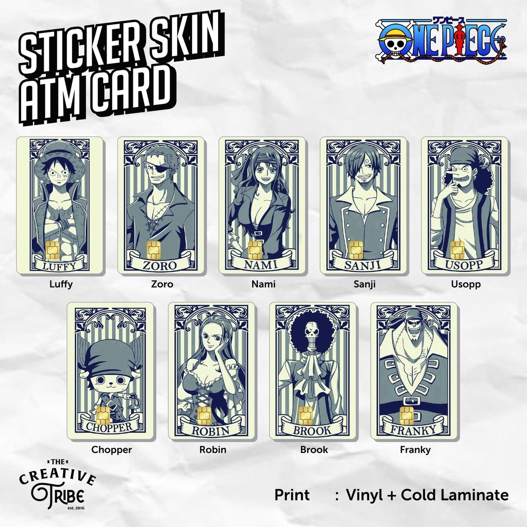 in stock One Piece - Sticker Skin Card - Vinyl ATM Debit Credit Etoll ...