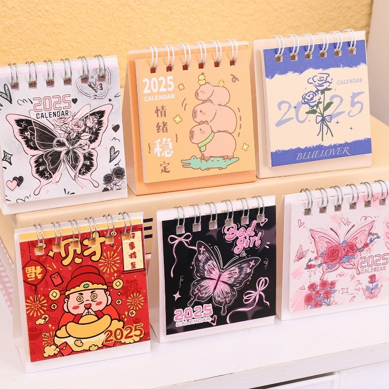 2025 Desk Calendar - Yearly Schedule Organizer - Mini Desktop Student ...