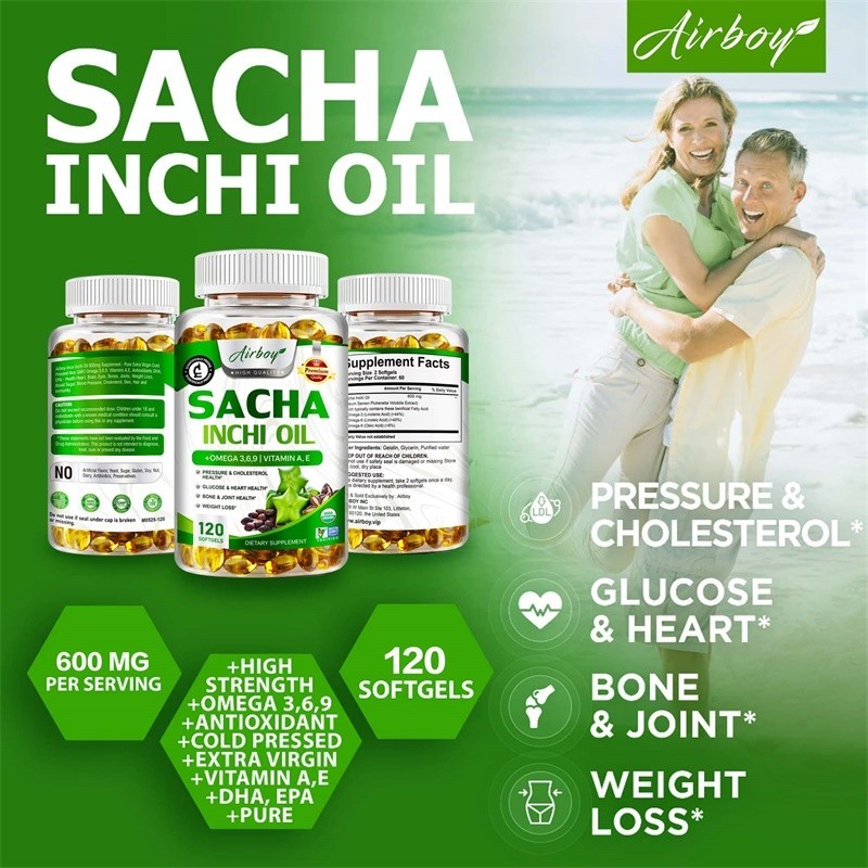 Inca Inchi Oil Capsules to support heart and brain health, healthy ...