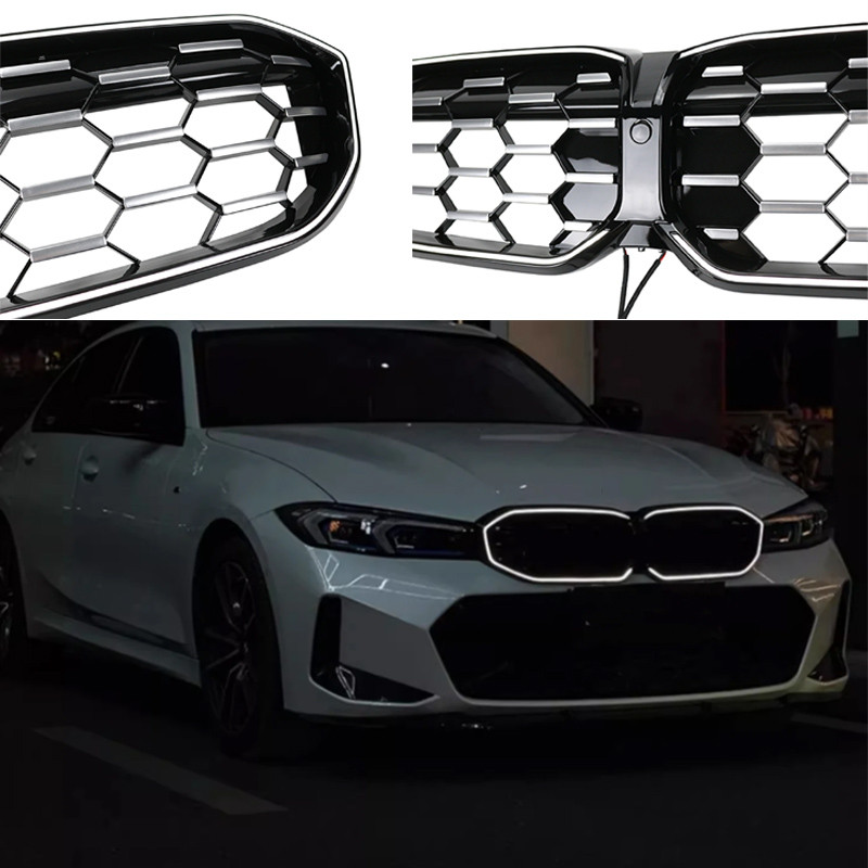 New BMW G20 LED Light Car Gloss Black Front Bumper Grille Daylight ...