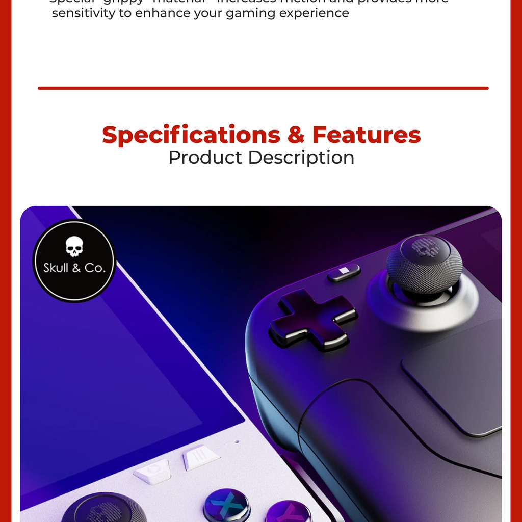 Skull & Co Convex Steam Deck OLED ROG ALLY Gaming Console Thumb Grip ...
