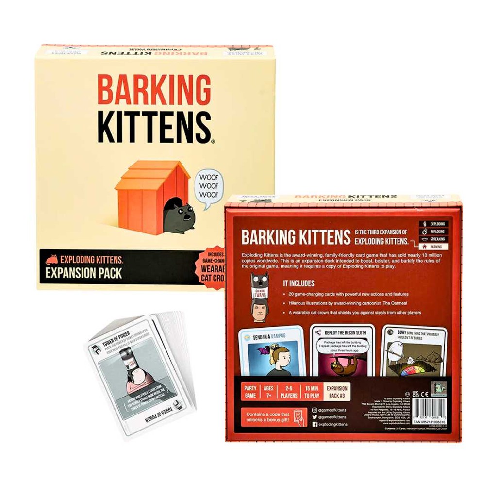 Barking Kitten The Third Expansion of Exploding Kitten Card Game Board ...