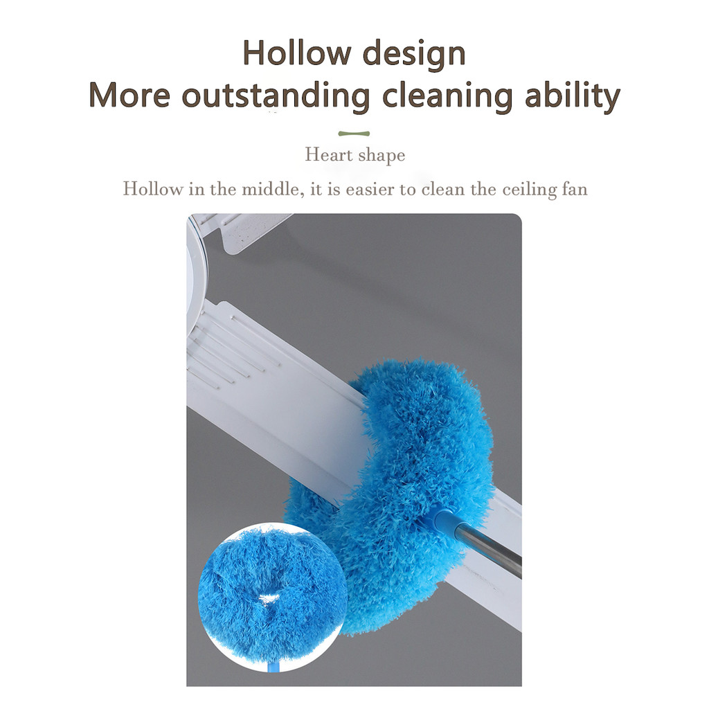 Ceiling Fan Duster Retractable Pembersih Habuk Dinding Penyapu Sawang ...