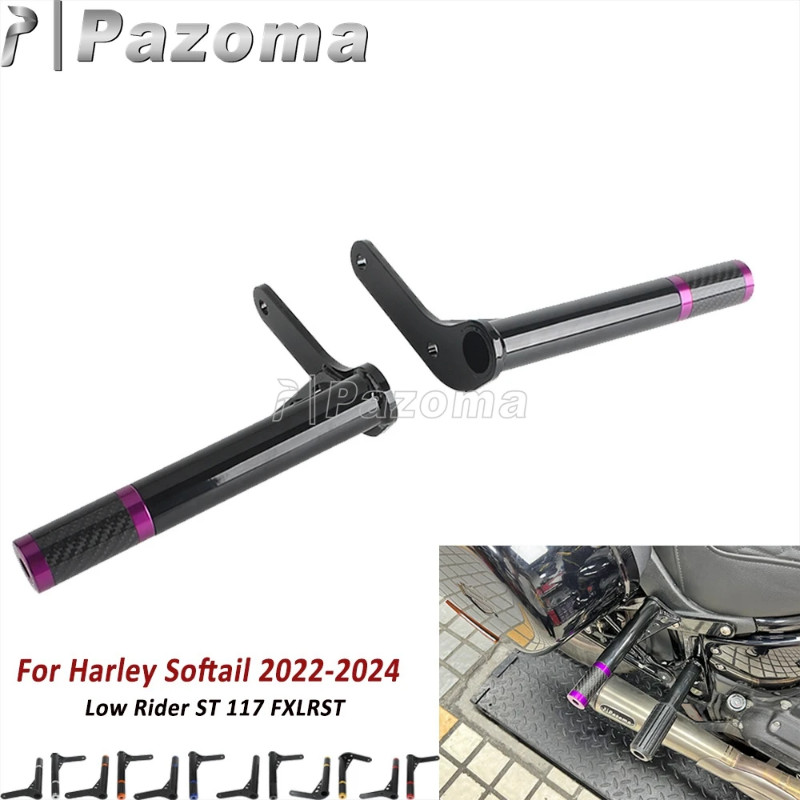 FXLRST Crash Bar Frame Protector Bumper Motorcycle Rear Saddlebag Guard ...