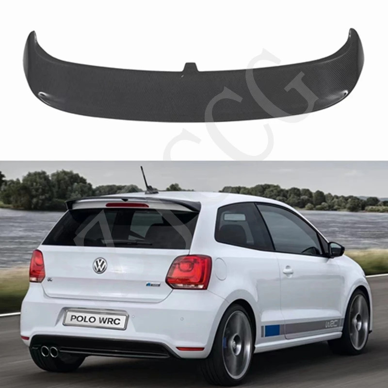 For VW Polo Spoiler ABS Material Car Rear Wing Primer Color VW polo ...