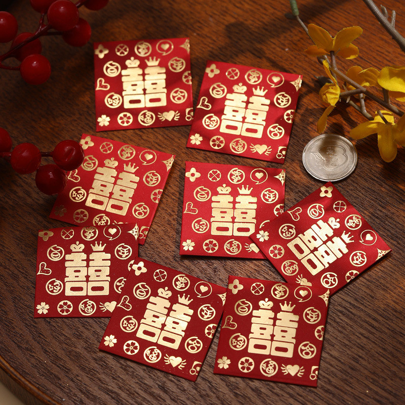 Simple Kid Red Packets Cute Flower Pattern Red Envelope Mini Wedding ...