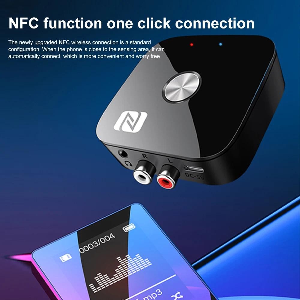 NFC Audio Receiver Bluetooth 5.3 RCA 3.5mm AUX USB Stereo BT 5.0 ...