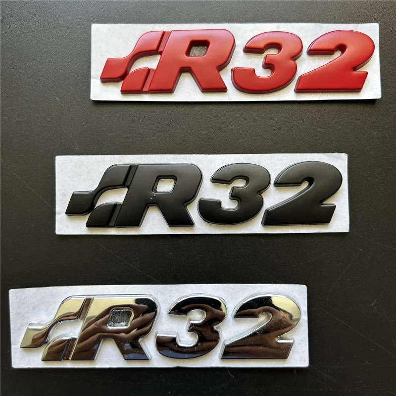 Car Metal R32 Logo Badge Emblem Decals Sticker For VW Volkswagen Golf 2 ...