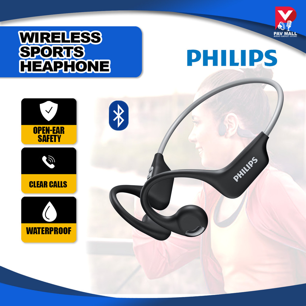PHILIPS TAA1708 Wireless Headphone Sport | Open Ear Bluetooth Earphone ...