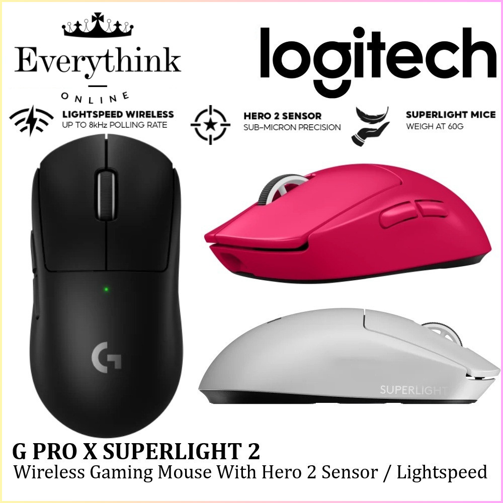 LOGITECH G PRO X SUPERLIGHT 2 WIRELESS GAMING MOUSE WITH LIGHTSPEED ...