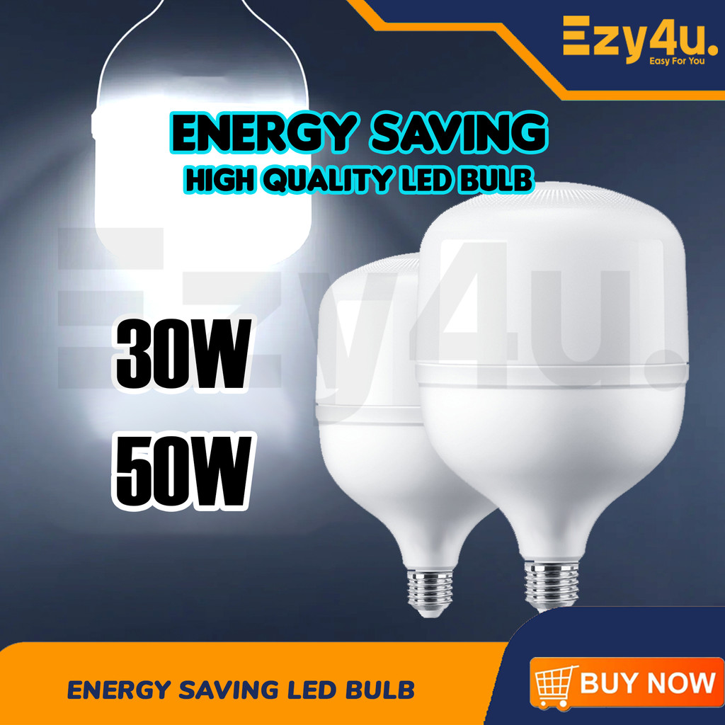 E27 Light Led Bulb Lampu 50W/30W White Light Mentol Lamp lampu pasar ...