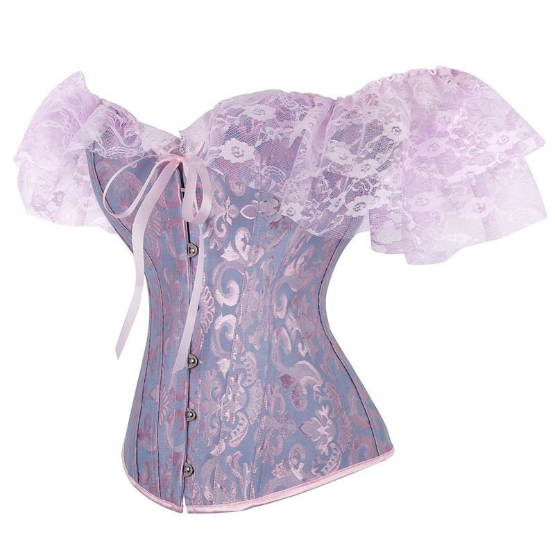 LDD-Women Lace Corset Waist Shaping Slim Fishbone Bandage Drawstrings ...