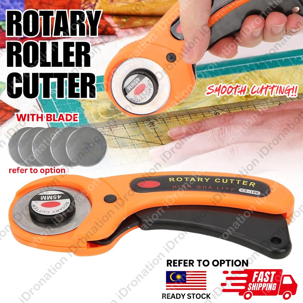 45MM Rotary Roller Cutter for Leather Fabric Sewing Tools Plastic Craft ...