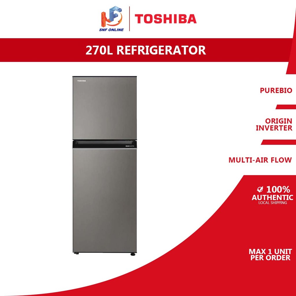 Toshiba 270L Refrigerator Inverter GR-RT300WE-PMY(DS) | Shopee Malaysia