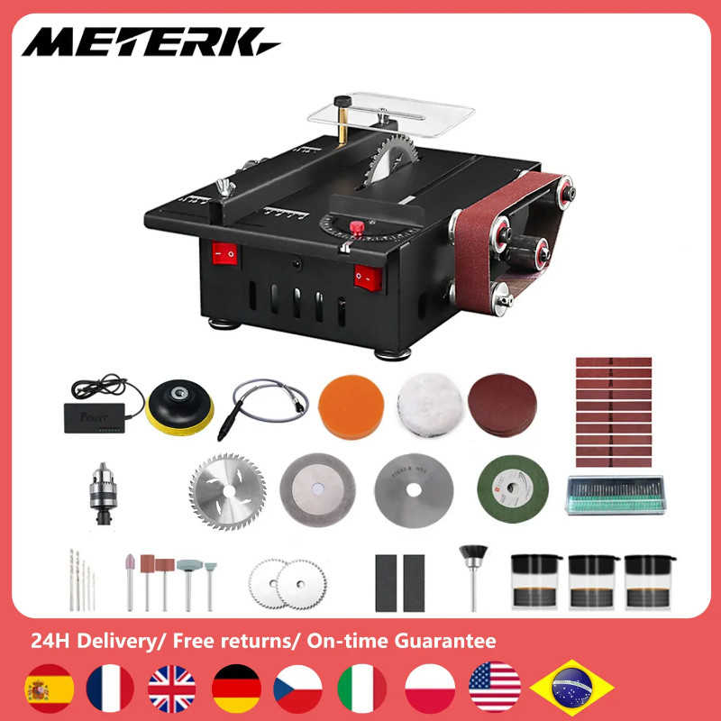 150W 2 In 1 Table Saw Belt Sander Kit Variable Speed Bench Circular Saw ...