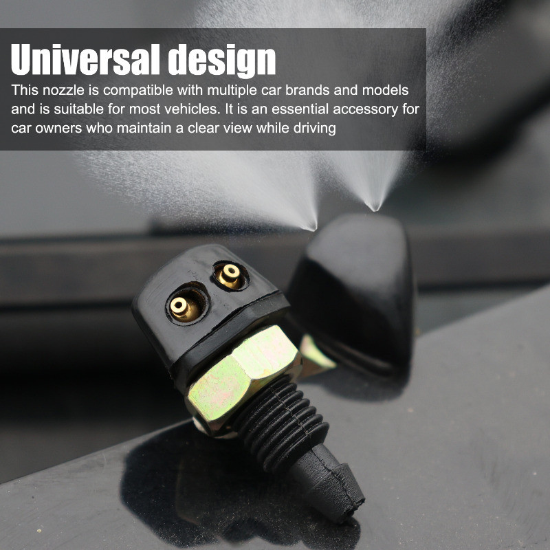2Pcs/Pair Car Front Windshield Wiper Nozzle - Plastic Spray Nozzle ...