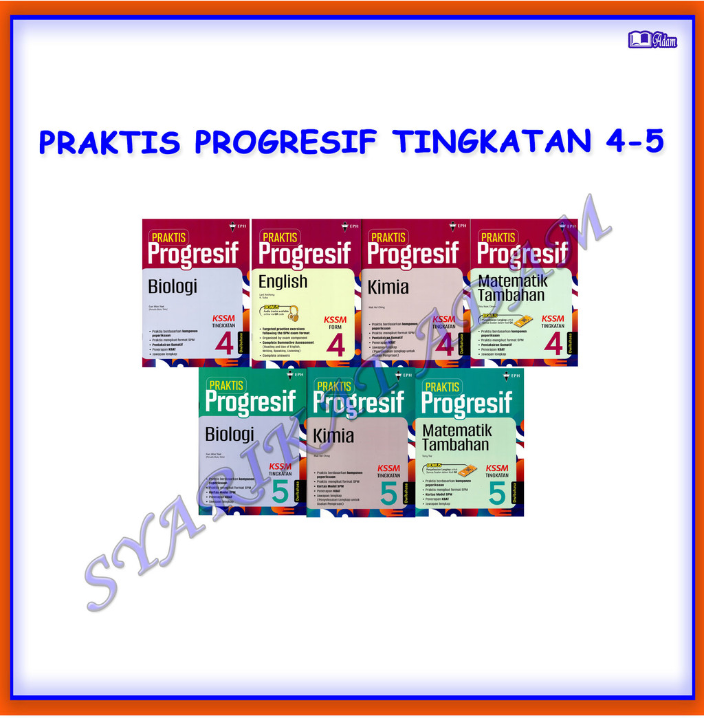 [ADM] BUKU LATIHAN : PRAKTIS PROGRESIF KSSM TINGKATAN 4-5 | Shopee Malaysia