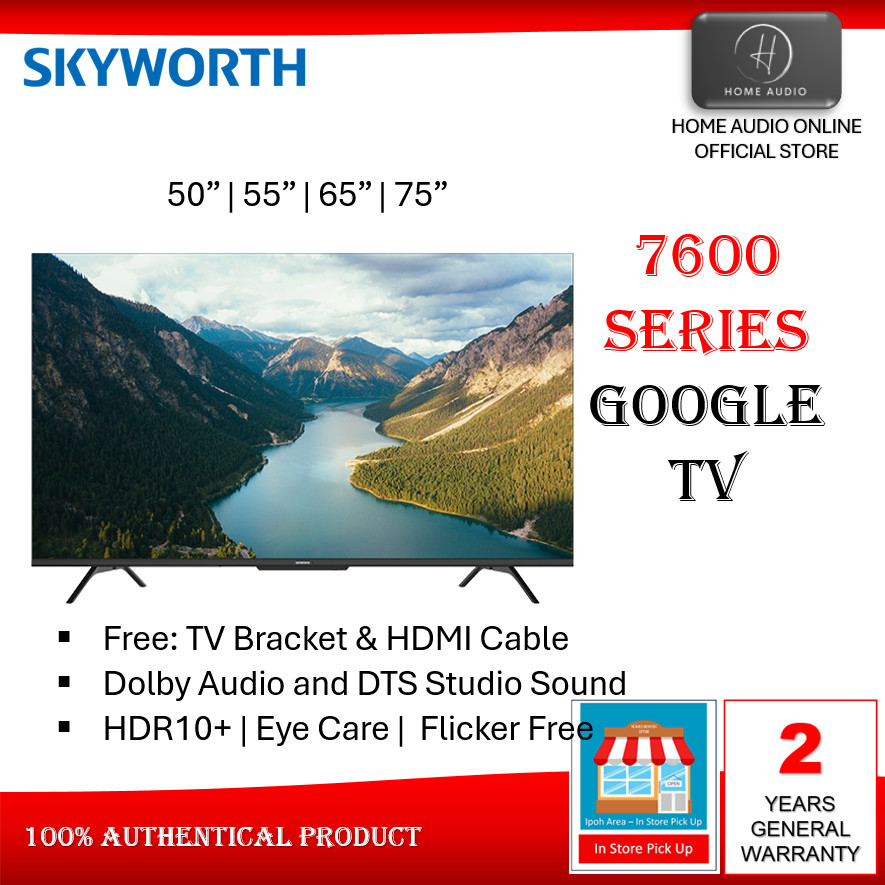 Skyworth 43| 50 | 55 | 65 Inch TV 4K HDR UHD Android TV Google TV LED TV - 65SUE7600 | 55SUC6500 ...
