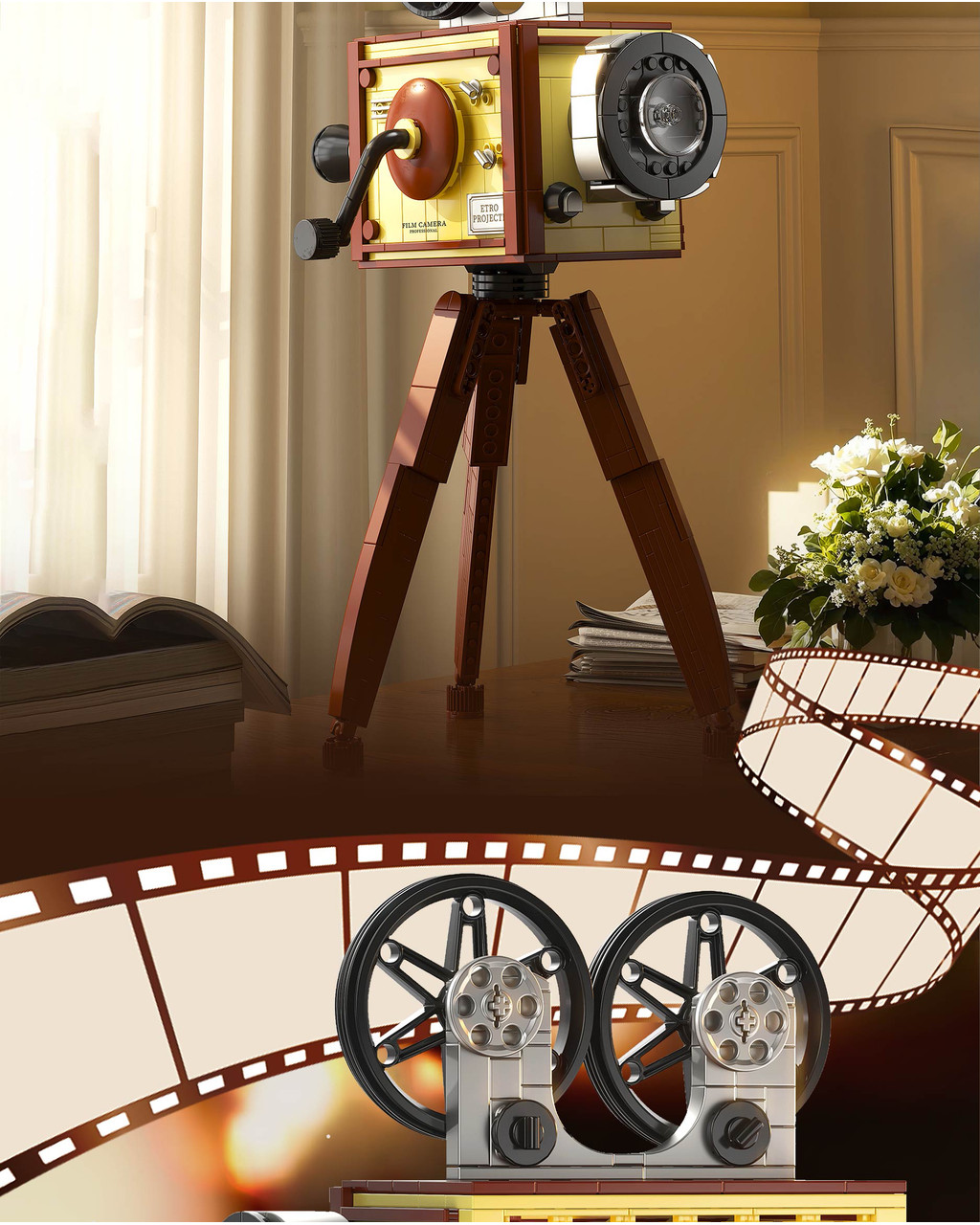 PopPin Block Moment Series Retro Classic Antique Camera Telephone ...