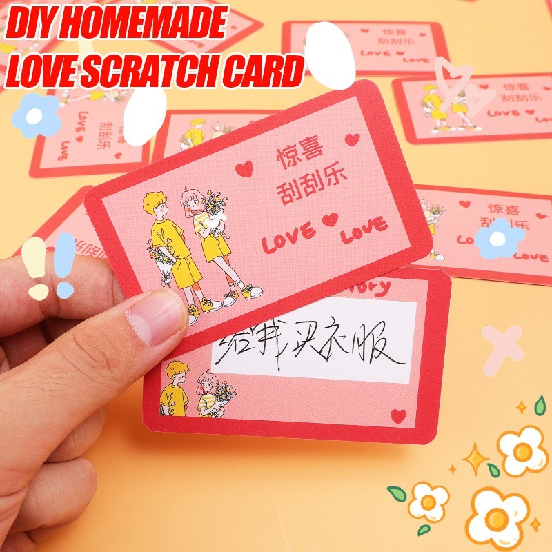 Scratch-off Cards - for Valentine's Day Tickets - Birthday Gift Love ...