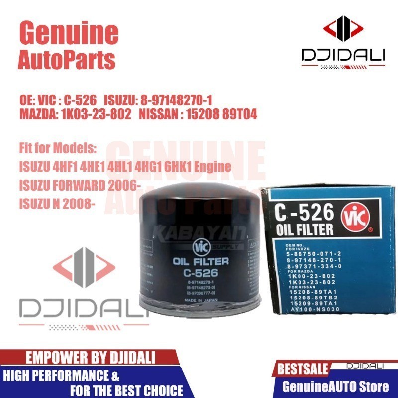 new vic oil filter c-526 forforward n 4hf1 4he1 4hl1 4hg1 6hk1 engine ...